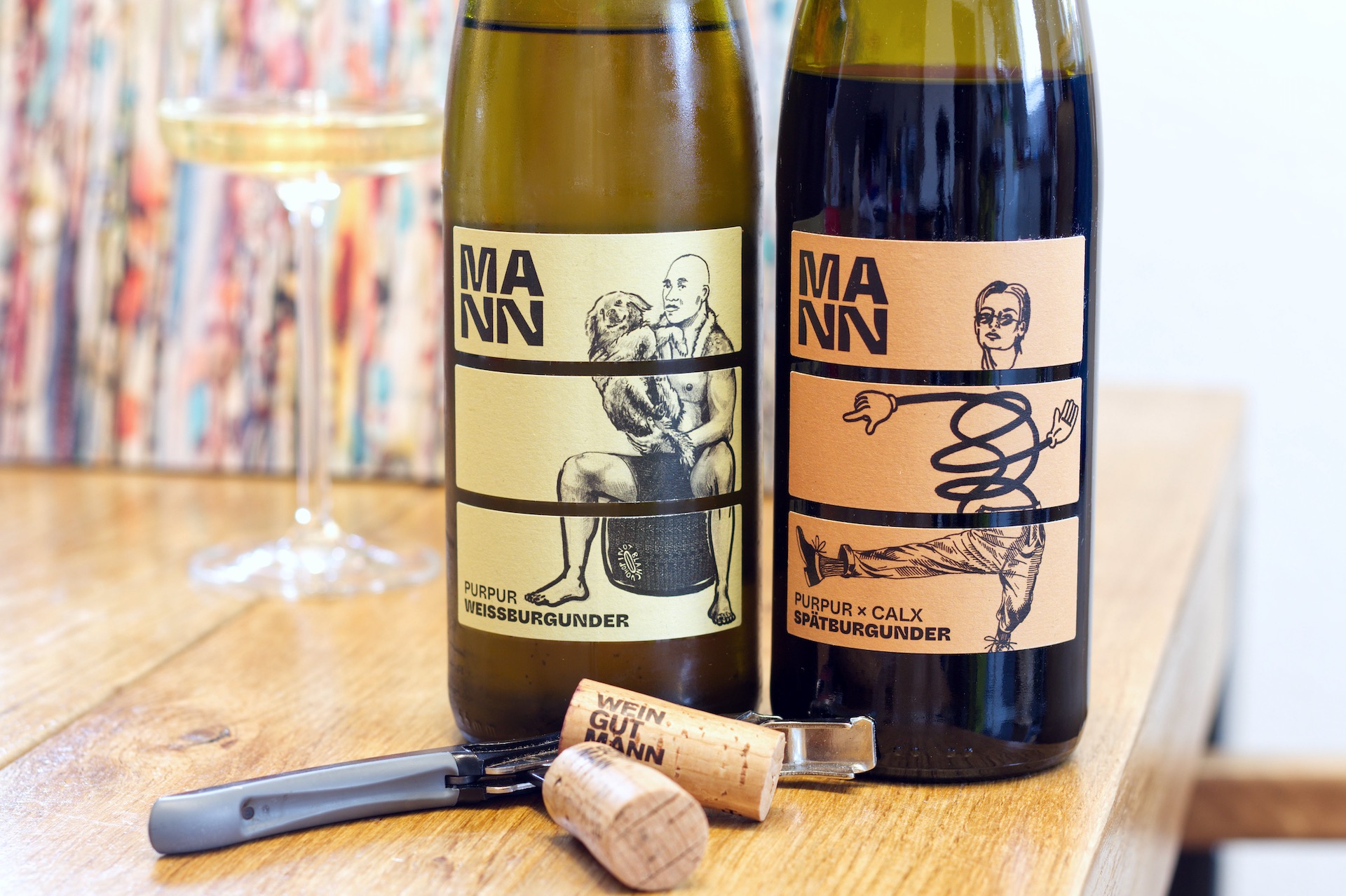 Two Bottles Mann · saufwein